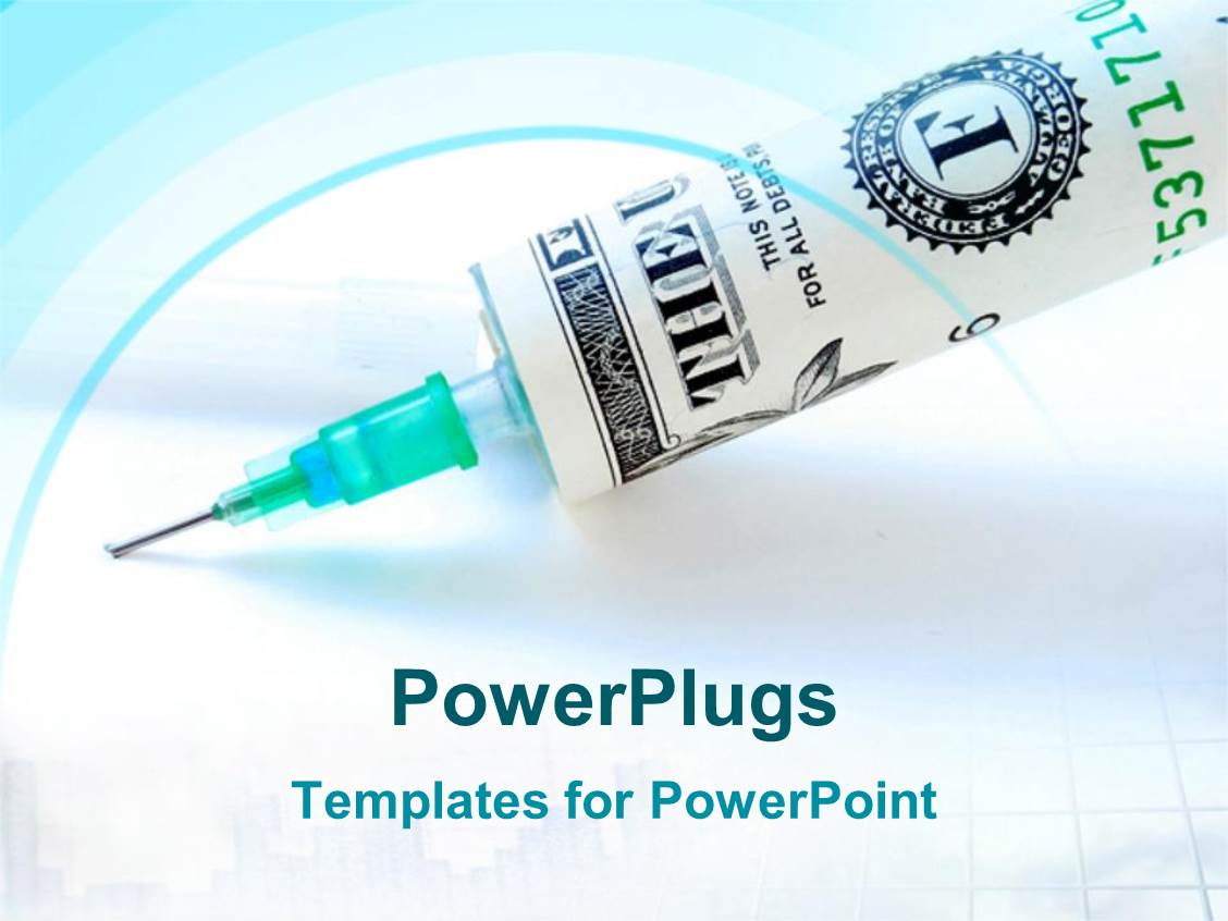 Powerpoint Template An Injection With A Bluish Background 5397